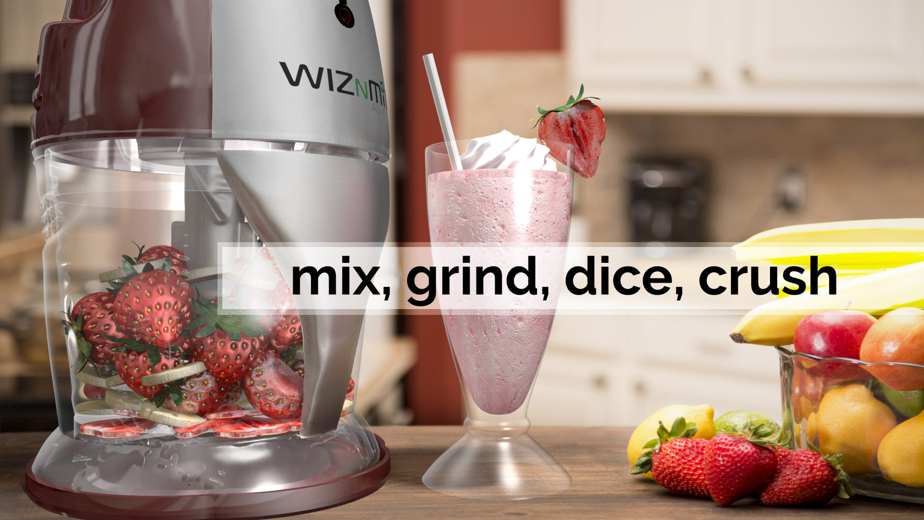 Salton WizNMix All-in-One Food Processor, Chopper & Blender
